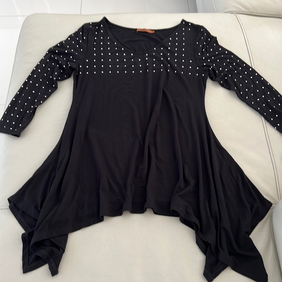 Belldini | Tops | Belldini Womens Black Studded Tunic | Poshmark